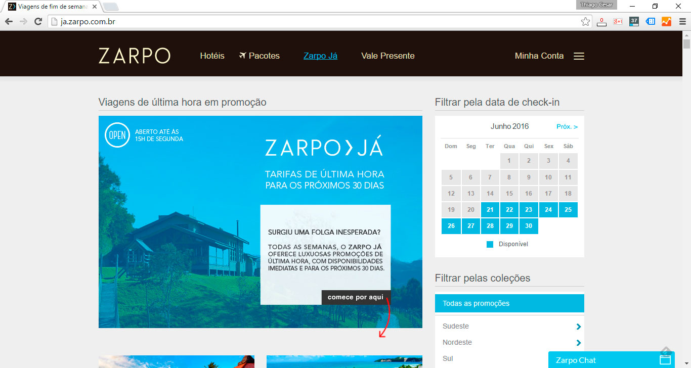 Zarpo Já - Ofertas relâmpago da Zarpo Viagens!